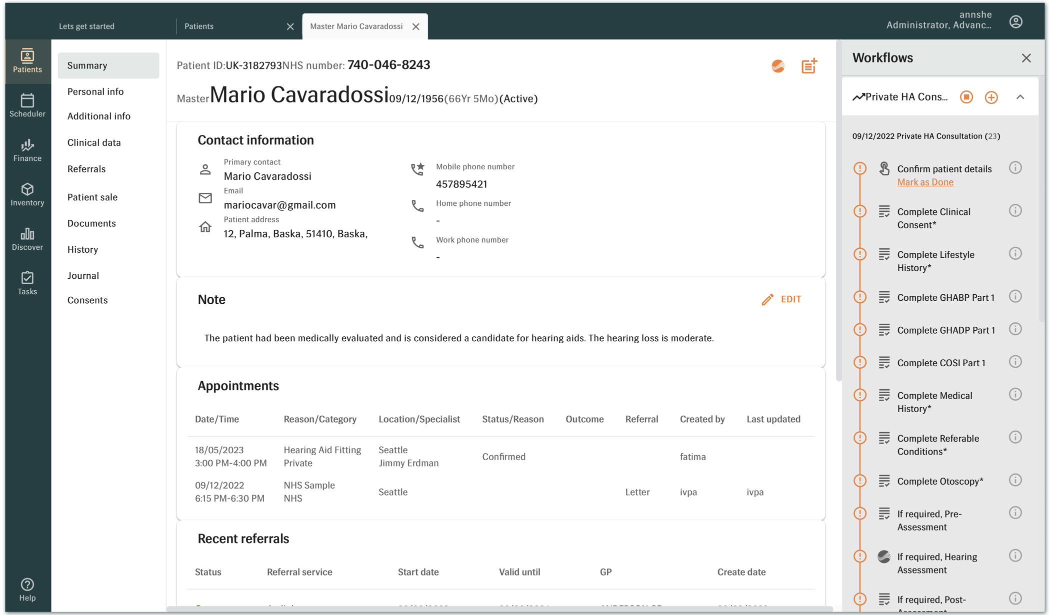 Audiology Patient Management Software - Auditdata Manage