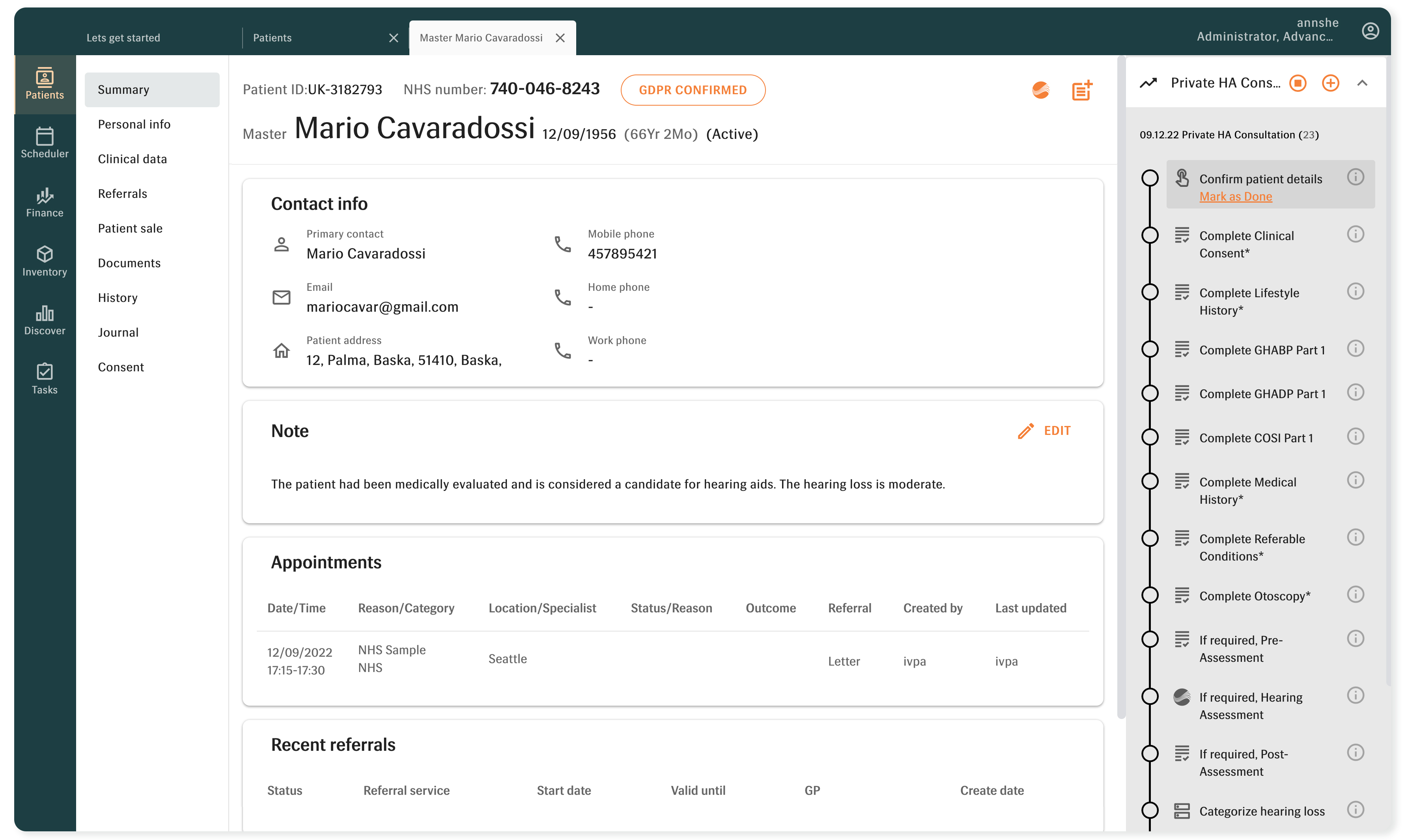 Audiology Patient Management Software - Auditdata Manage