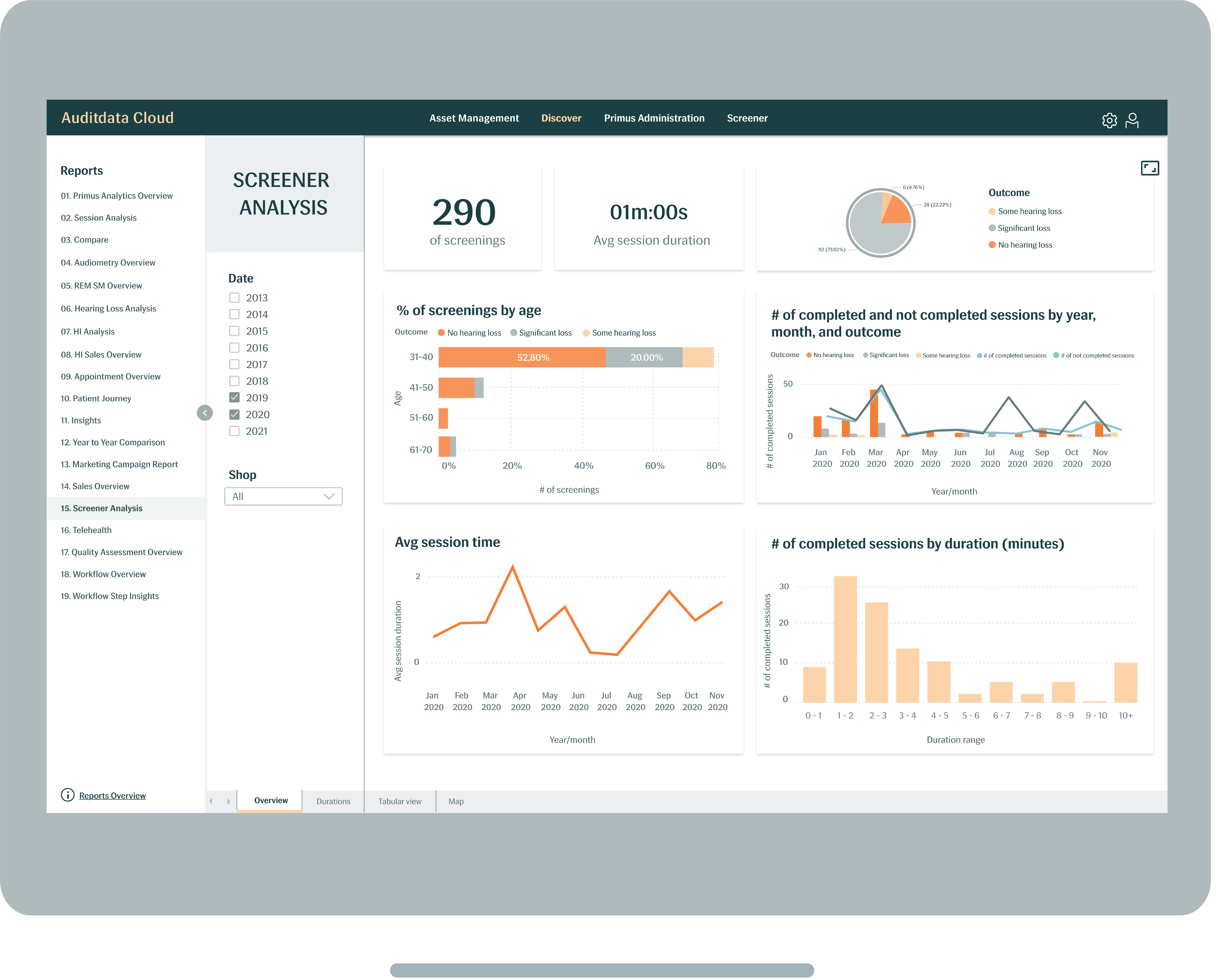 Get seamless access to hearing screener data through reports - Auditdata Engage - Auditdata